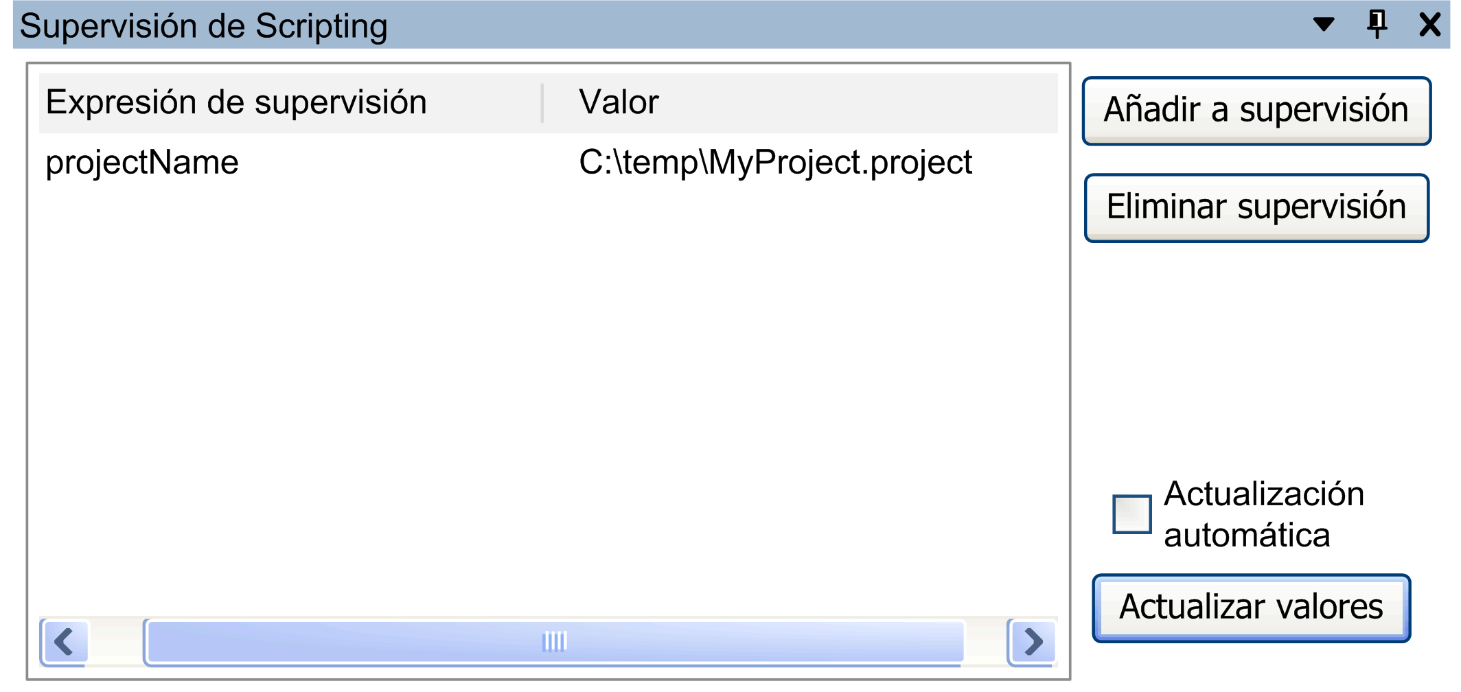 Usar la vista Logic Builder Scripting Immediate